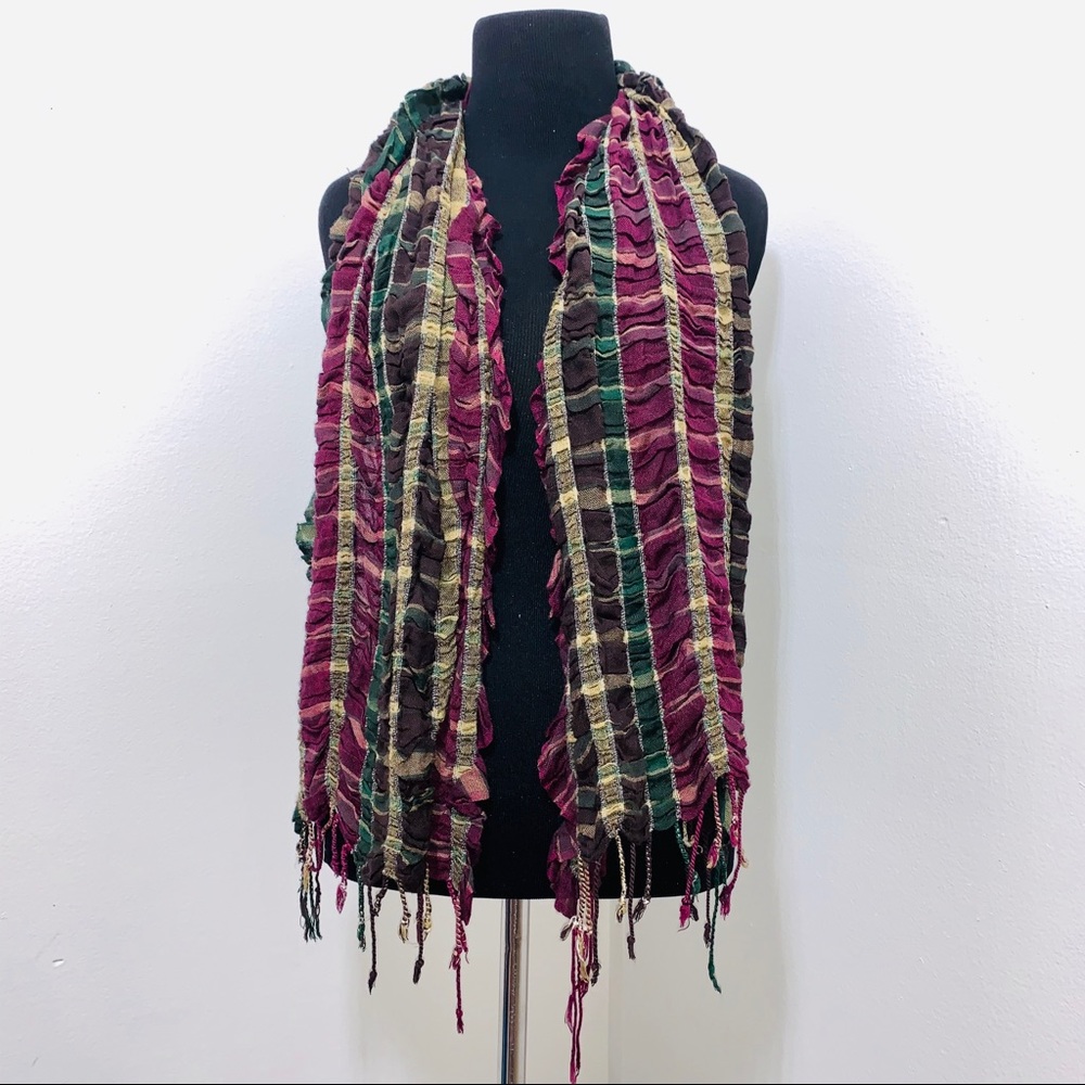 Maurices Scarf Gun Club Check Pattern Corrugted - Gem